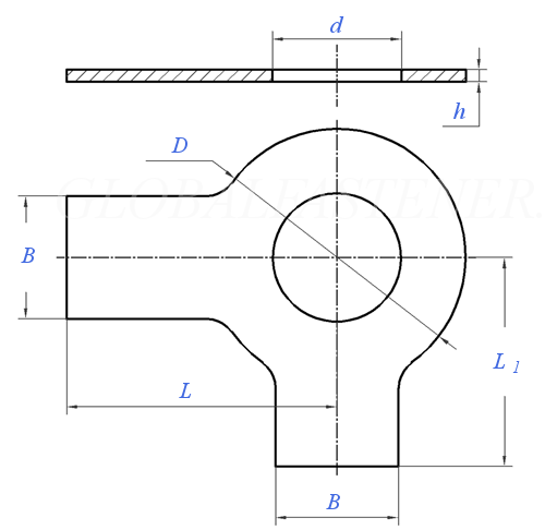 واشر دم دار باریک DIN 463 - پیچ ابزار حسام